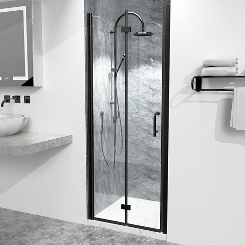 Outmoin 30 31 5 W X 72 H Bi Fold Semi Frameless Shower Door